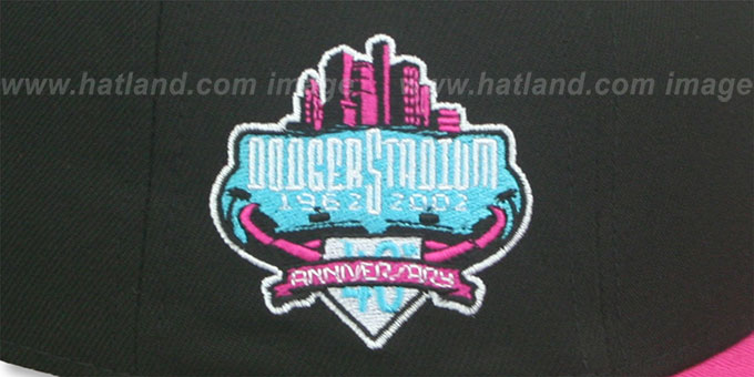 Los Angeles Dodgers MIAMI VICE SIDE-PATCH Black-Beetroot Fitted H