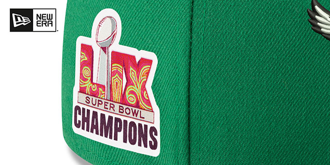 Philadelphia Eagles TB SUPER BOWL LIX CHAMPIONS Kelly Fitted Hat