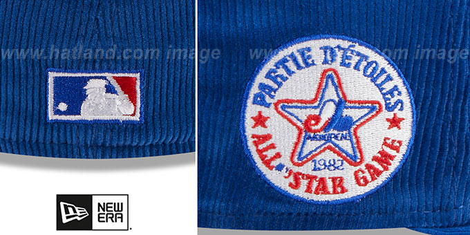 Montreal Expos OLD SCHOOL CORDUROY SIDE-PATCH Royal Fitted Hat