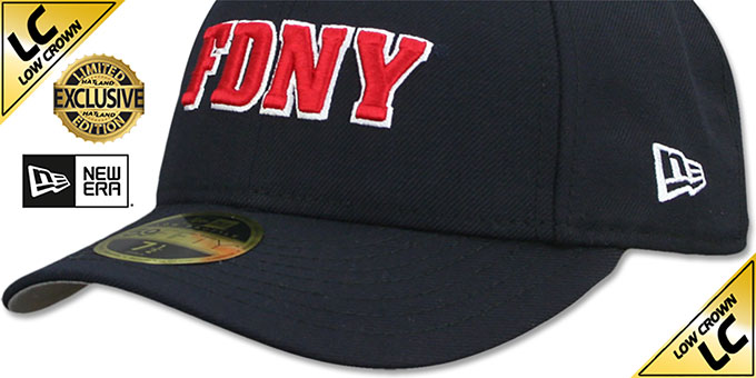 FDNY CITY STRONG LOW-CROWN Navy Fitted Hat by New Era