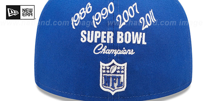 New York Giants CROWN CHAMPS Royal Fitted Hat by New Era