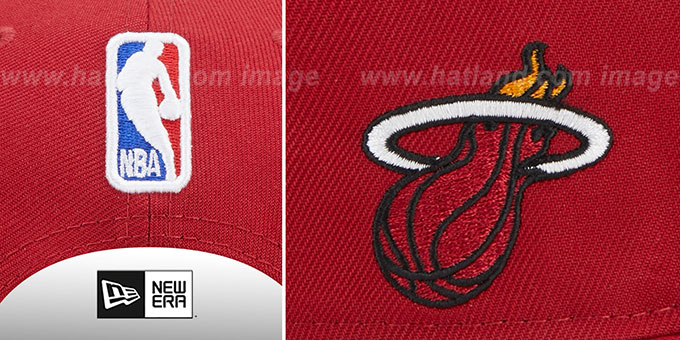 Miami Heat STATEMENT SNAPBACK Dark Red Hat by New Era