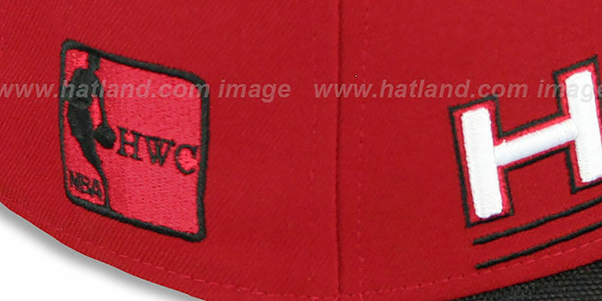 Miami Heat TECH MARK Red-Black Fitted Hat by New Era