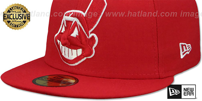Cleveland Indians CHIEF-WAHOO Red-White Fitted Hat