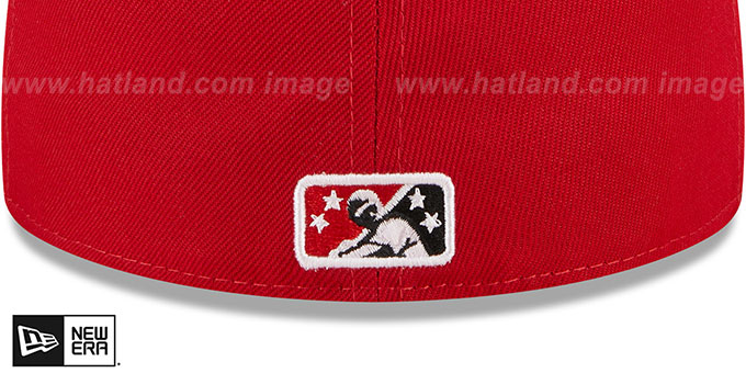 Indianapolis Indians MILB MARVEL DEFENDERS Red Fitted Hat