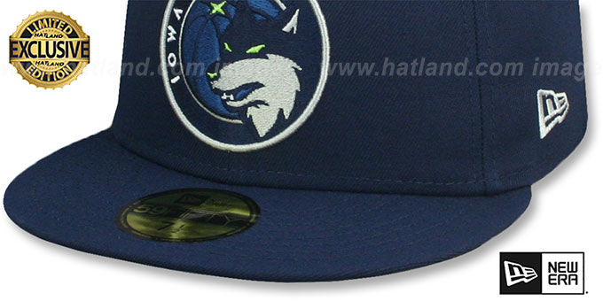 Iowa Wolves NBA G-LEAGUE Navy Fitted Hat by New Era