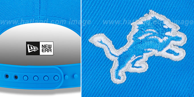 Detroit Lions TEAM-SCRIPT SNAPBACK Blue Hat by New Era