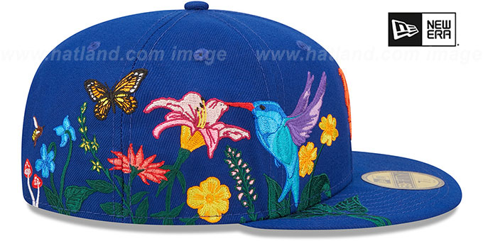 New York Mets SIDE-BLOOM Royal Fitted Hat by New Era