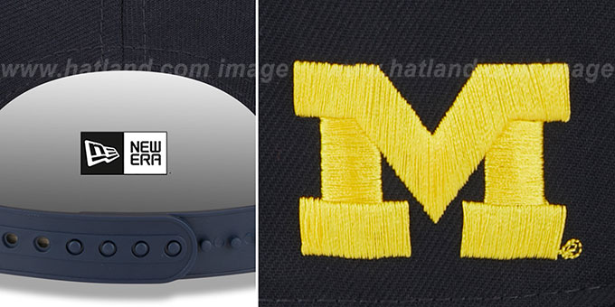 Michigan TEAM-SCRIPT SNAPBACK Navy Hat by New Era