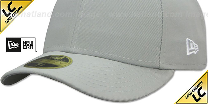 New Era LOW-CROWN 59FIFTY-BLANK Light Grey Fitted Hat