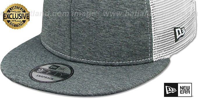 New Era MESH-BACK BLANK SNAPBACK Grey Shadow Tech-White Hat