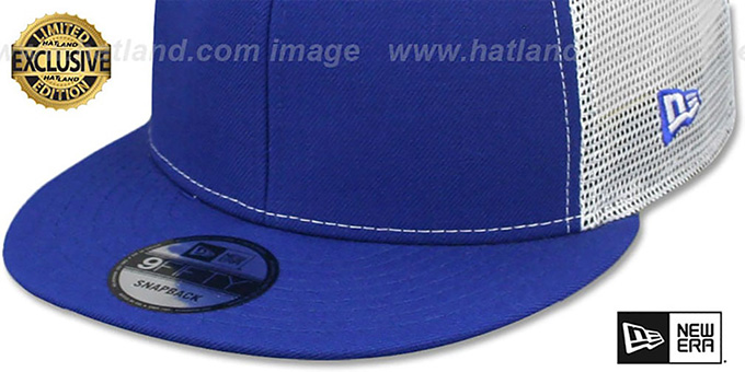 New Era MESH-BACK BLANK SNAPBACK Royal-White Hat