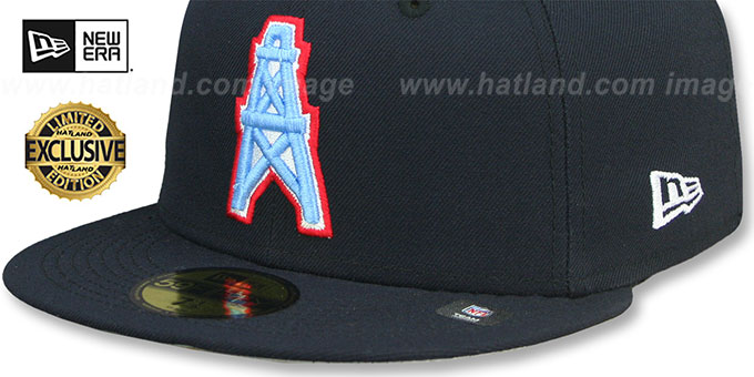 Houston Oilers NFL THROWBACK TEAM-BASIC Navy Fitted Hat