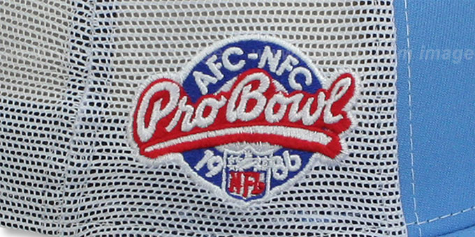 Houston Oilers PB 1986 MESH-BACK SIDE-PATCH Sky-White Fitted Hat