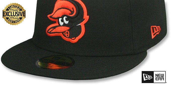 Baltimore Orioles UPSIDE DOWN TEAM-BASIC Black Fitted Hat