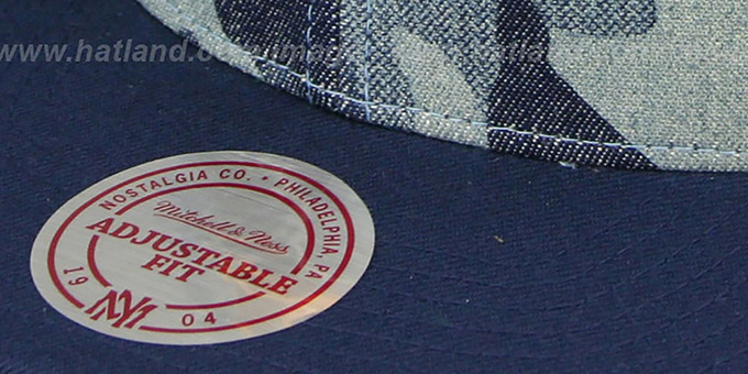 Pacers DENIM-CAMO SNAPBACK Blue Hat by Mitchell and Ness