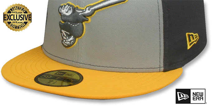 San Diego Padres GREY TONE Grey-Charcoal-Gold Fitted Hat