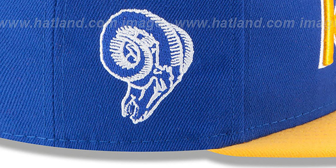 Los Angeles Rams 2T RETRO-SCRIPT SNAPBACK Royal-Gold Hat