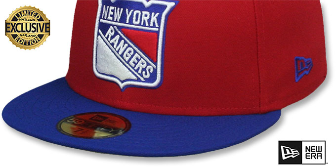 New York Rangers NHL TEAM-BASIC Red-Royal Fitted Hat