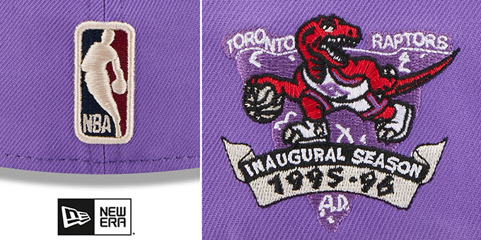 Toronto Raptors 1ST SEASON ANNIVERSARY SIDE-PATCH Purple Fitted H