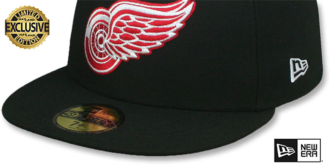 Detroit Red Wings NHL TEAM-BASIC Black Fitted Hat by New Era