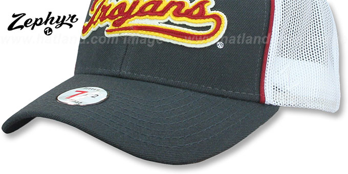 Southern California Southern Cal SCRIPT-MESH Grey-White Fitted Ha