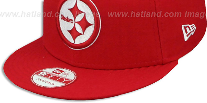 Pittsburgh Steelers TEAM-BASIC SNAPBACK Red-White Hat