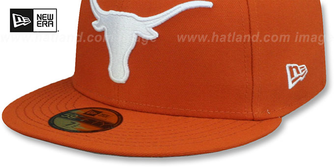 Texas NCAA TEAM-BASIC Burnt Orange Fitted Hat by New Era