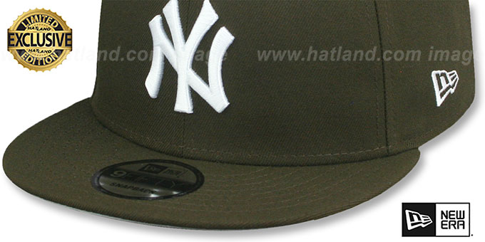 New York Yankees TEAM-BASIC SNAPBACK Brown-White Hat