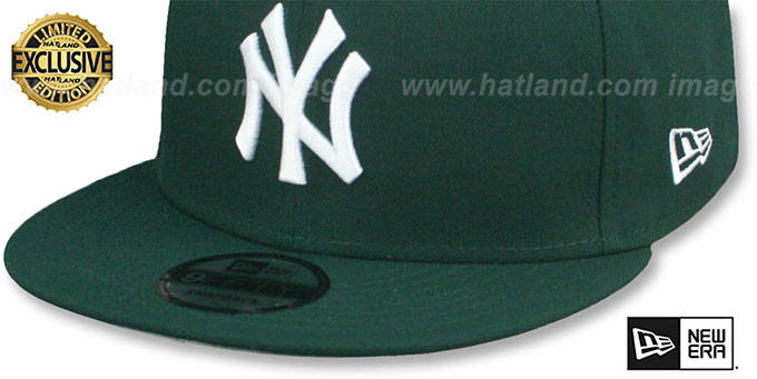 New York Yankees TEAM-BASIC SNAPBACK Dark Green-White Hat