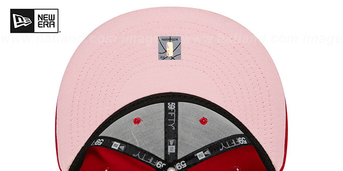 Chicago Bulls CHAIN STITCH HEARTS Red Fitted Hat by New Era