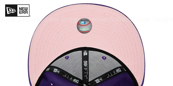 Arizona Diamondbacks LOGO BLOOM SIDE-PATCH Purple-Pink Fitted Hat