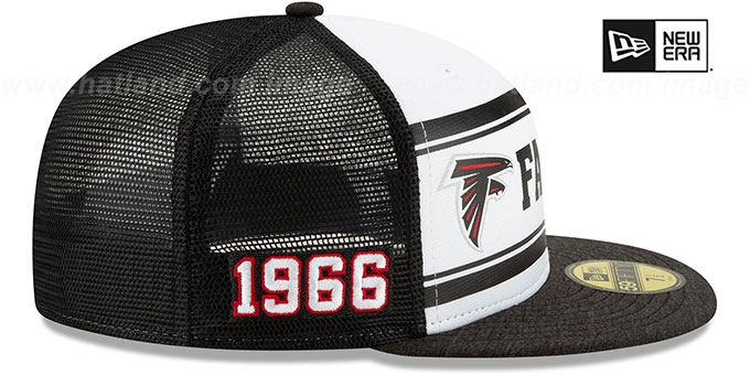 Atlanta Falcons SIDELINE 100 TRUCKER White-Black Fitted Hat