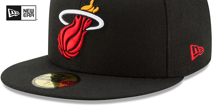 Miami Heat ALTERNATE NBA TEAM-BASIC Black Fitted Hat