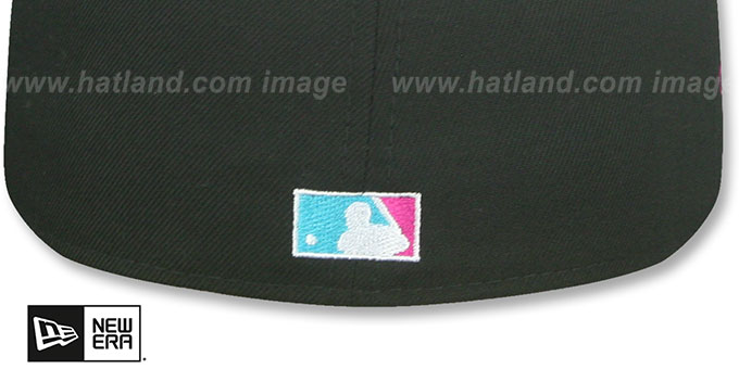 Florida Marlins MIAMI VICE SIDE-PATCH Black-Beetroot Fitted Hat