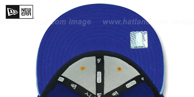 Denver Nuggets NBA SILHOUETTE PINWHEEL White-Royal-Sky Fitted Hat