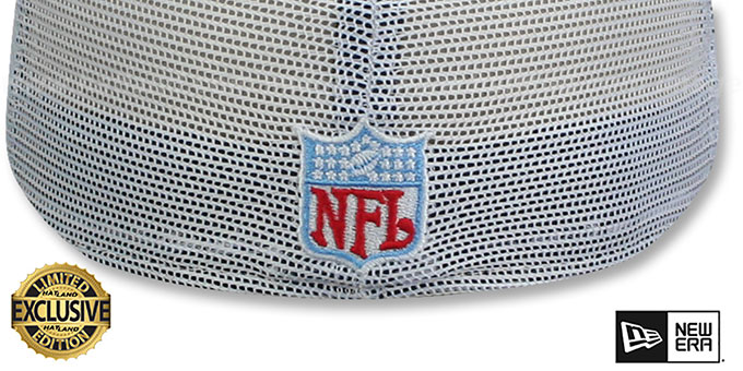 Houston Oilers PB 1986 MESH-BACK SIDE-PATCH Sky-White Fitted Hat
