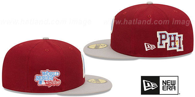 Philadelphia Phillies LETTERMAN SIDE-PATCH Fitted Hat