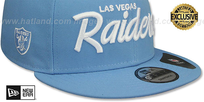 Las Vegas Raiders SCRIPT TEAM-BASIC SNAPBACK Sky Hat