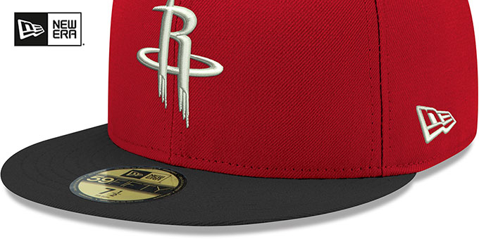Houston Rockets 2T NBA TEAM-BASIC Red-Black Fitted Hat