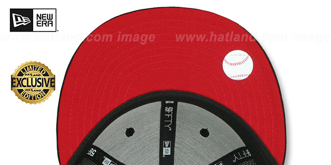New York Yankees 2000 WS MESH-BACK SIDE-PATCH Black-Red Fitted Ha