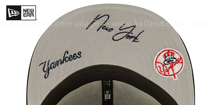 New York Yankees TRIPLE THREAT IDENTITY Navy Fitted Hat